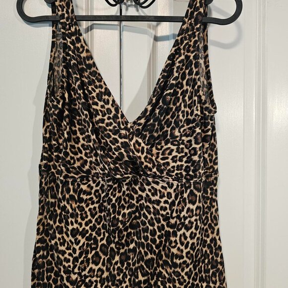 Pinup Couture | Tops | Vintage Style Leopard Print V Cut | Poshmark